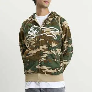 ICECREAM Running Dog Camouflage Zip-through Hoodie