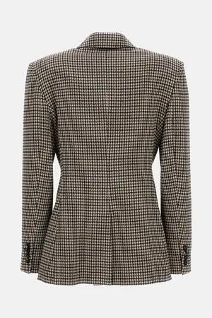 Max Mara Double-breasted Houndstooth Blazer - Multicolore