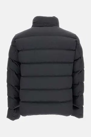 Herno Bi-material Bomber Jacket With Down Insulation