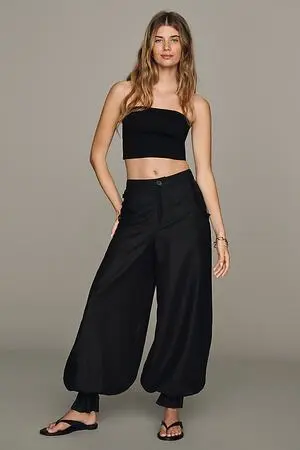 Anthropologie Opérasport Gia Balloon-leg Trousers Pants - Black