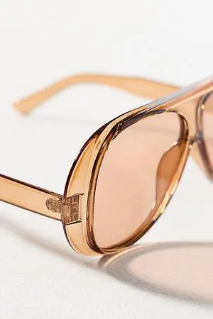 I-SEA Translucent Aviator Sunglasses - Cocoa