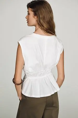 PILCRO Cotton Waisted Muscle Tee