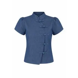 MIND TRAVELER Lucy Denim Blouse - Blue