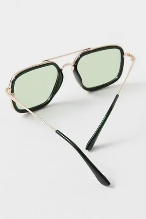 Free People Luna Classic Tinted Aviator Sunglasses - Cannibis
