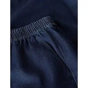 Whistles Tie-hem Balloon-leg Cotton-blend Trousers