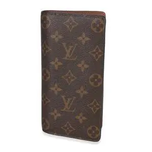 LOUIS VUITTON Monogram Canvas Brazza Wallet - Brown