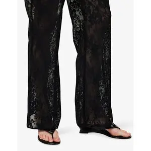 Dissh Lace Woven Flared Trousers