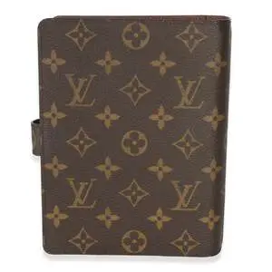 LOUIS VUITTON Monogram Canvas Ring Agenda Cover - Brown