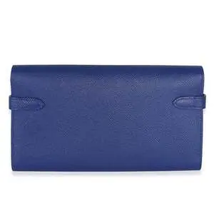 Hermès Bleu Electrique Epsom Kelly Longue Wallet Ghw
