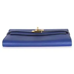 Hermès Bleu Electrique Epsom Kelly Longue Wallet Ghw
