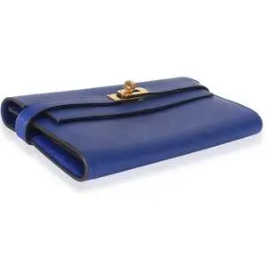 Hermès Bleu Electrique Epsom Kelly Longue Wallet Ghw