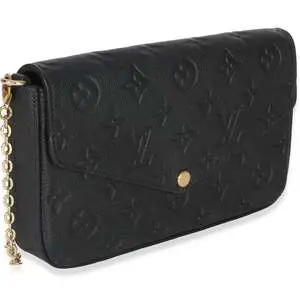 LOUIS VUITTON Monogram Empreinte Felicie Pochette - Black