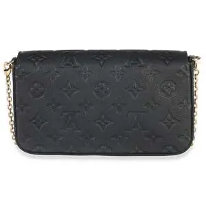 LOUIS VUITTON Monogram Empreinte Felicie Pochette Shoulder Bag - Black
