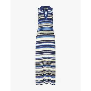 Simkhai Kerrin Collared Cotton-knit Midi Dress