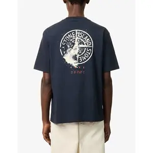 Stone Island Small Central Logo Short-sleeve Cotton-jersey T-shirt
