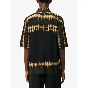 Amiri Ma Patch Tie-dye Wool Knit Shirt