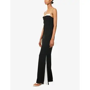 Simkhai Hazel Contrast-bustier Woven Jumpsuit