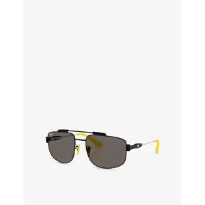 Ray-ban Rb3789m Square-frame Metal Sunglasses