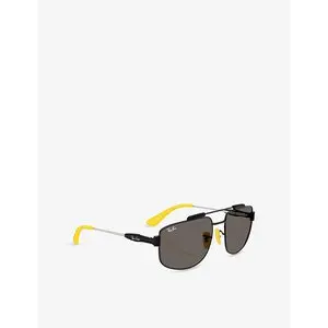 Ray-ban Rb3789m Square-frame Metal Sunglasses