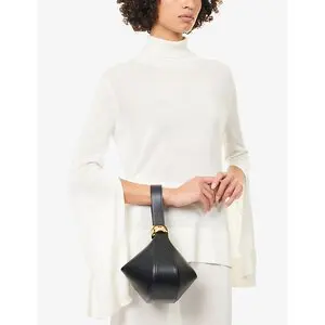 AMANU The Zambia Leather Pouchette - Black