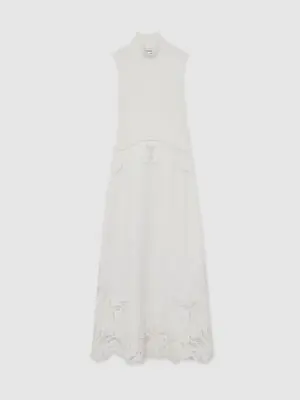 REISS Misha Pleated Halter Midi Dress
