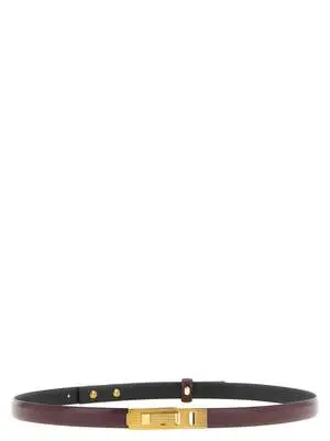 Alberta Ferretti Striped Buckle Leather Belt - Multicolor