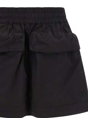 DIESEL® O-cean" Technical Nylon Mini Skirt With Utility Pockets - Black