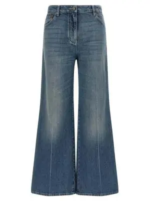 Valentino Garavani Vgold" Wide-leg Jeans