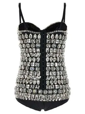 Dolce & Gabbana Crystal Bodysuit