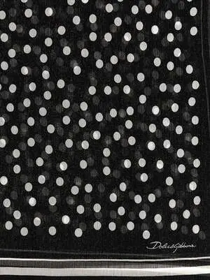 Dolce & Gabbana Polka Dot Chiffon Scarf