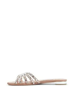 AQUAZZURA Tequila Embellished Slides - Multicolor