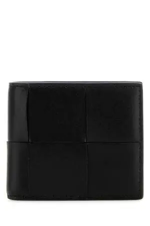 Bottega Veneta Leather Small Cassette Wallet - Black