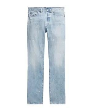 Polo Ralph Lauren Paint-splattered Straight-leg Jeans - Blue