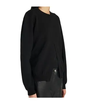 Khaite Crew Neck Sweater With Milanese Placket