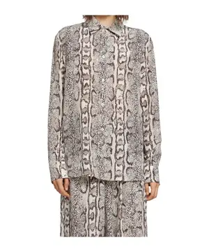 Balenciaga Python Print Silk Shirt - Gray