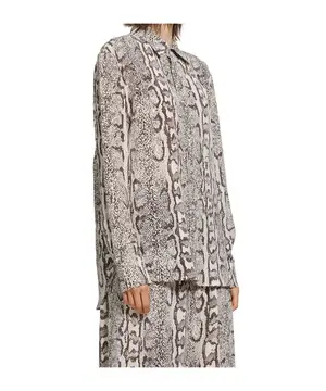 Balenciaga Python Print Silk Shirt