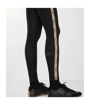 Burberry Check Trim Stretch Nylon Leggings