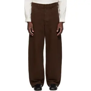 LEMAIRE Straight-leg Trousers With Button Placket And Multiple Pockets