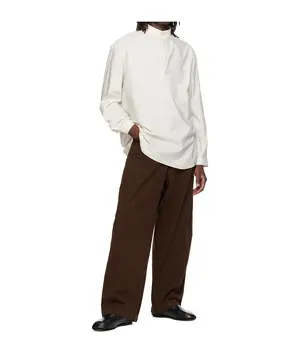 LEMAIRE Straight-leg Trousers With Button Placket And Multiple Pockets