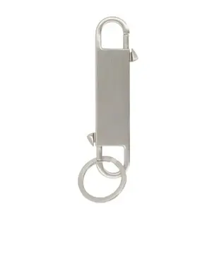 Rick Owens Rectangular Carabiner Keyring - Gray