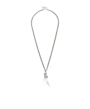 ANN DEMEULEMEESTER Mikke Chunky Necklace With Charm - Ancient Silver