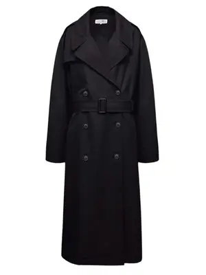 MAISON MARGIELA Twill Trench Coat - Black