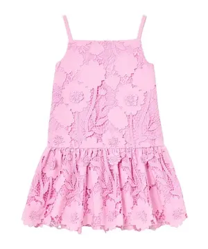 SELF-PORTRAIT Sleeveless Flower Lace Dress - Pink