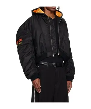 LU'U DAN Distorted Ma1 Hooded Bomber Jacket
