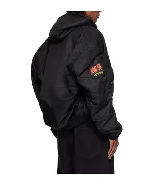 LU'U DAN Distorted Ma1 Hooded Bomber Jacket