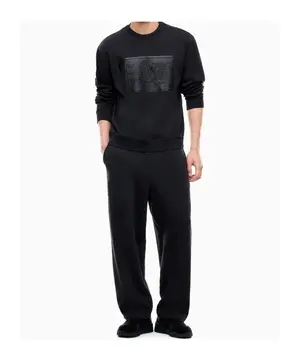 Emporio Armani Trousers White Oversized Cotton Jersey