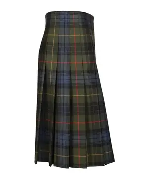 Etro Pleated Midi Skirt Macro Check