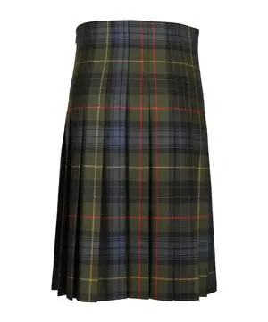 Etro Pleated Midi Skirt Macro Check