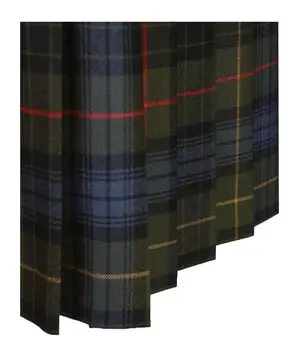 Etro Pleated Midi Skirt Macro Check