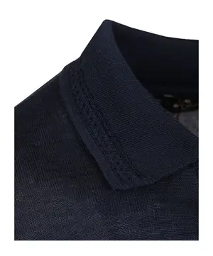Etro Fuji Knitted L/s Polo Wool Silk